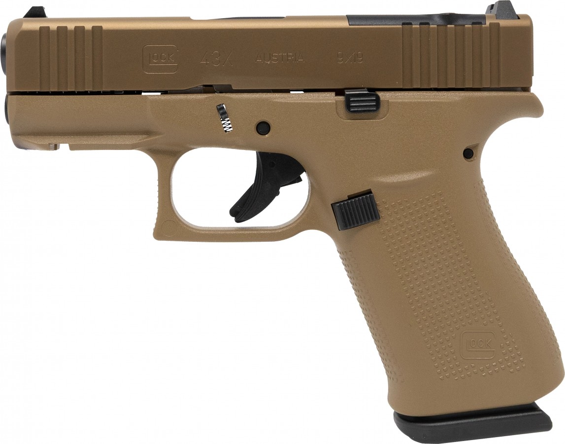 GLOCK 43X MOS COYOTE 9MM 3.41" 10-RD SEMI-AUTO PISTOL | RED Team Armory
